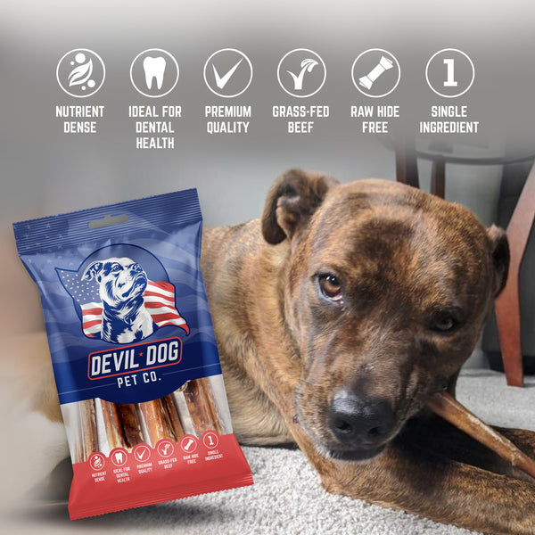 6" Ultra Thick Bully Stick - 3pk – Devil Dog Pet Co